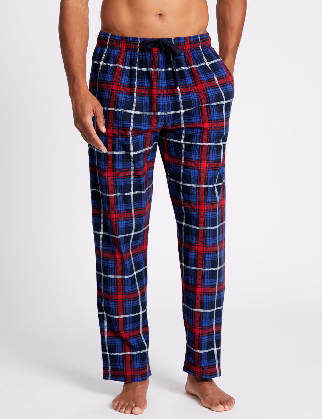Checked Long Pyjama Bottoms | M&S Collection | M&S IE