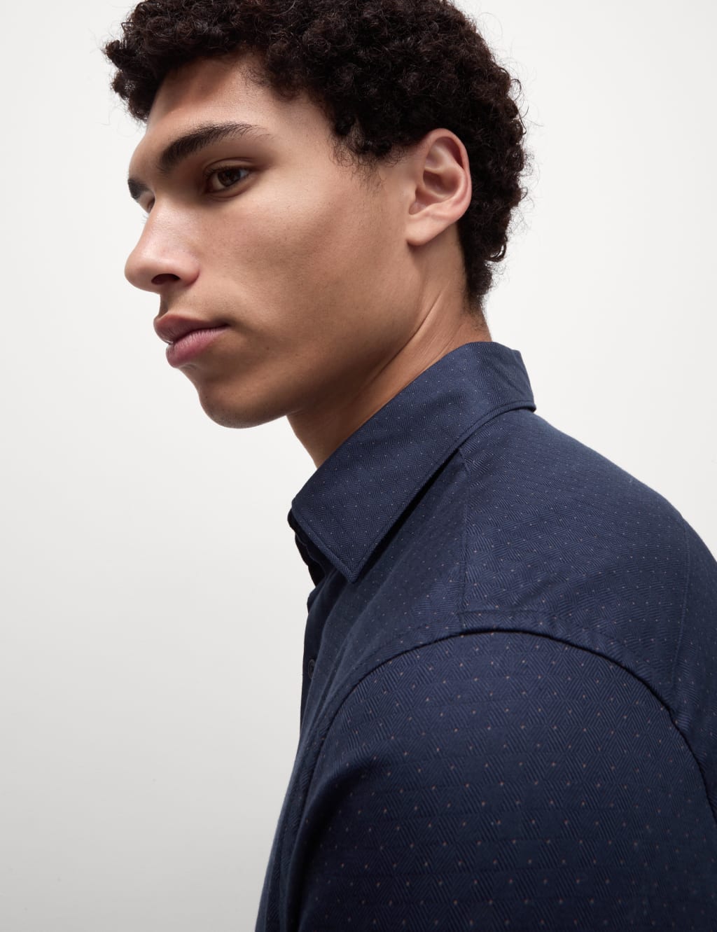 Regular Fit Pure Cotton Dobby Spot Shirt | M&S Collection | M&S