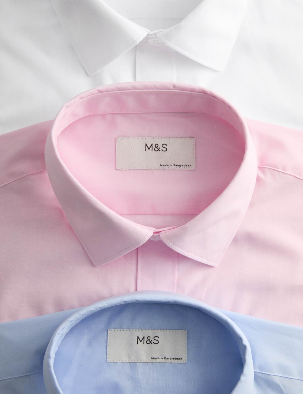 3pk Regular Fit Easy Iron Shirts | M&S Collection | M&S