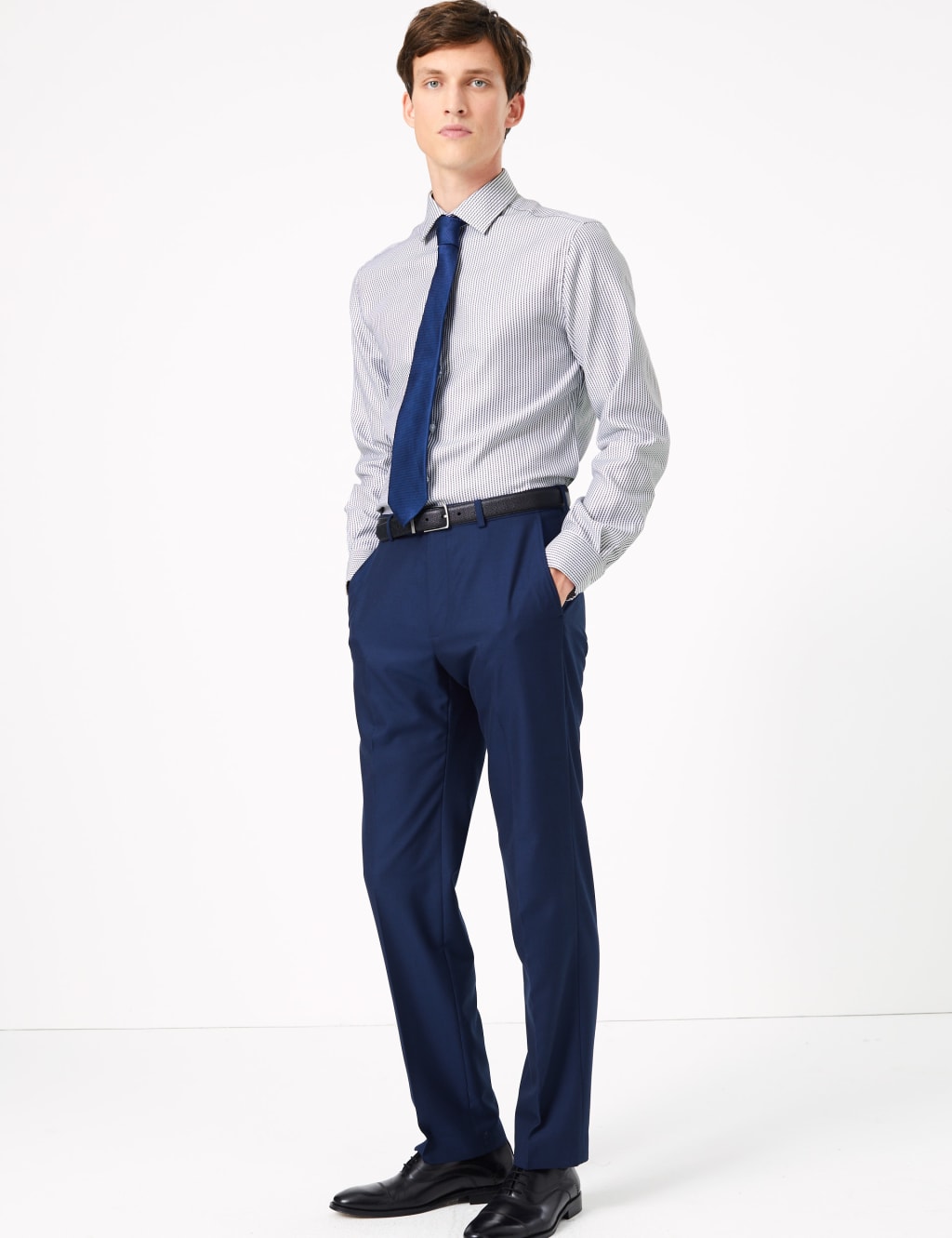 Tailored Fit Italian Design Rope Shirt | M&S Collection Luxury | M&S