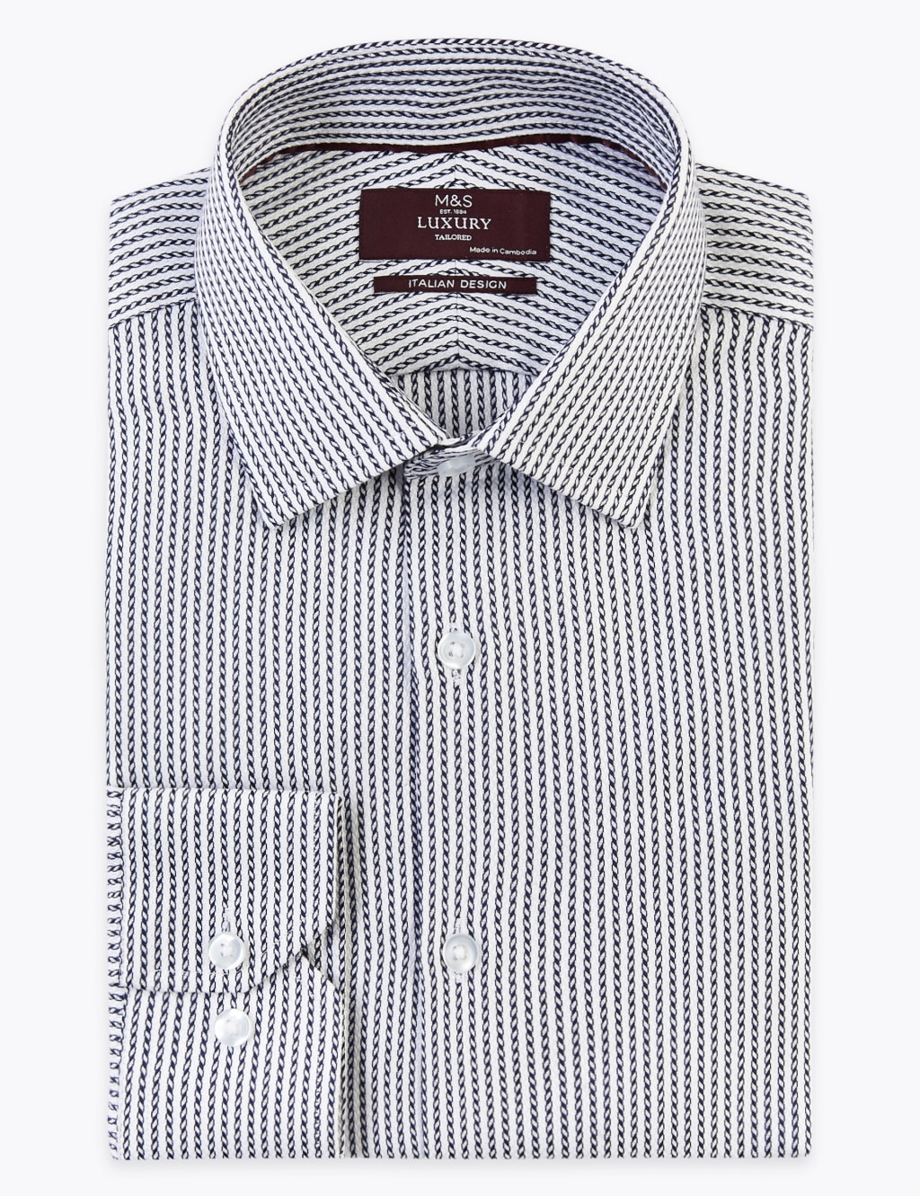 Tailored Fit Italian Design Rope Shirt | M&S Collection Luxury | M&S