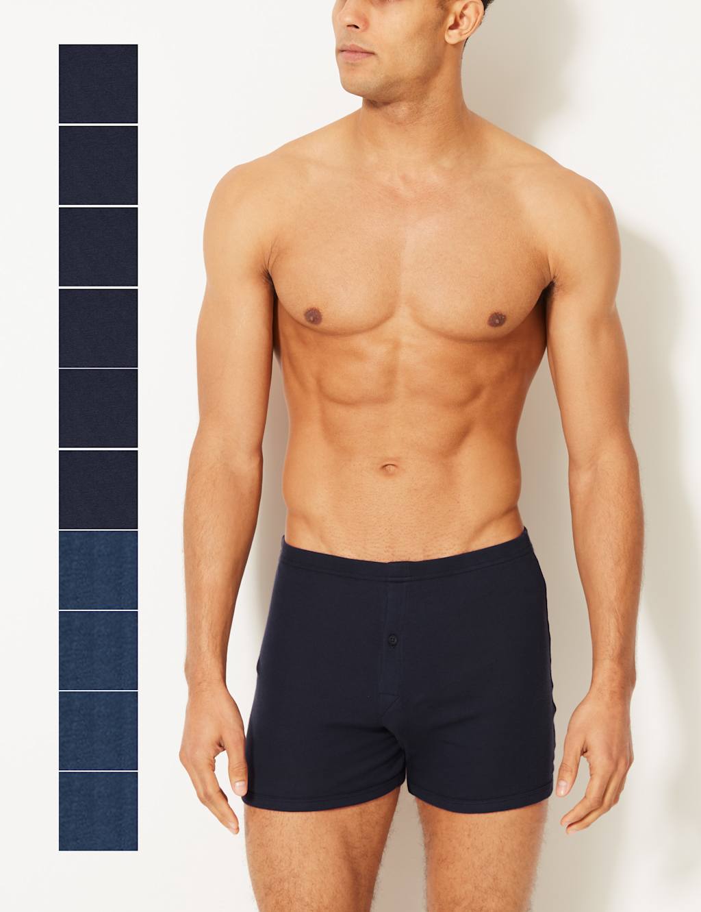 10 Pack Pure Cotton Trunks with StayNEW™ | M&S Collection | M&S IE
