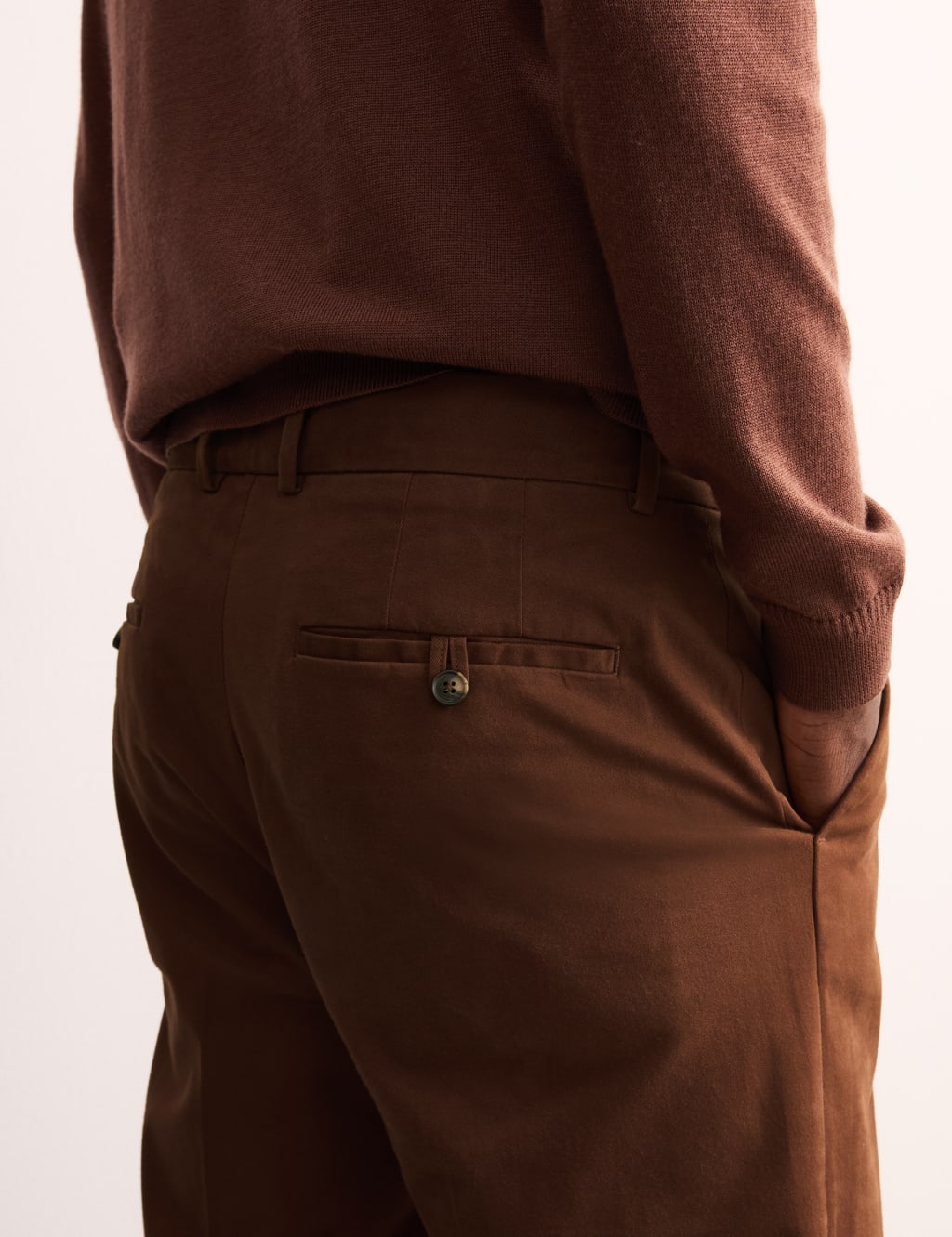 Tapered Fit Italian Flat Front Chinos | JAEGER | M&S