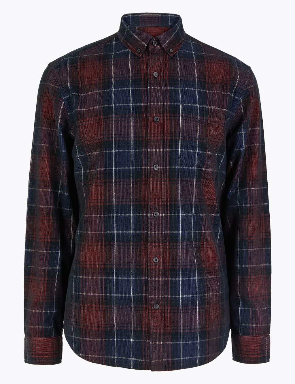 Pure Cotton Checked Cord Shirt | M&S Collection | M&S IE