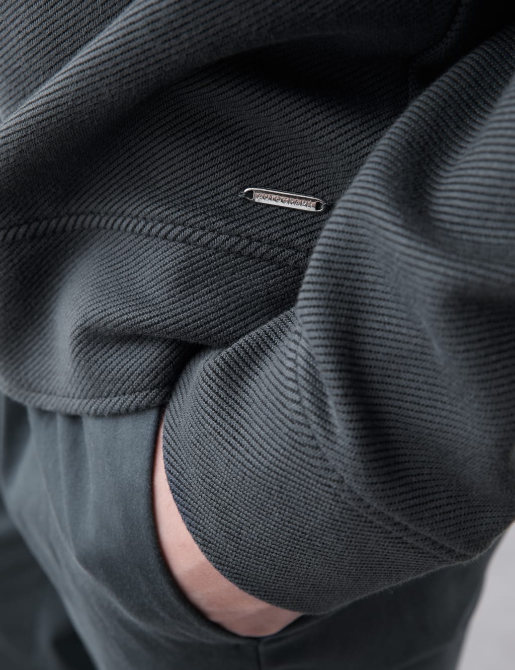 Cotton Rich Twill Textured Overshirt | Autograph | M&S