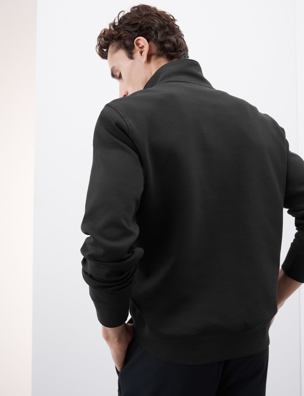 Cotton Rich Half Zip Sweatshirt | Autograph | M&S