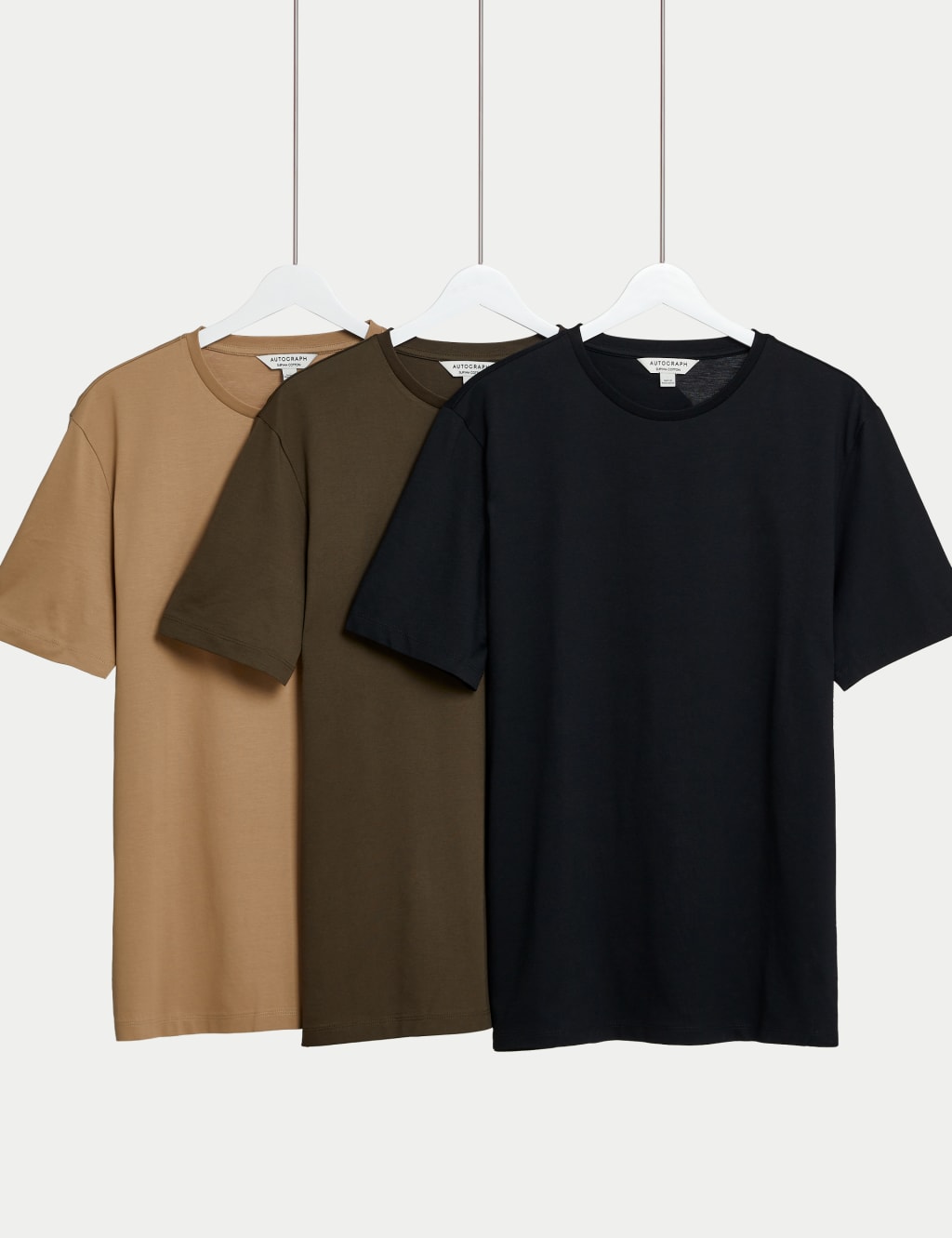 3pk Pure Supima® Cotton T-Shirts | Autograph | M&S