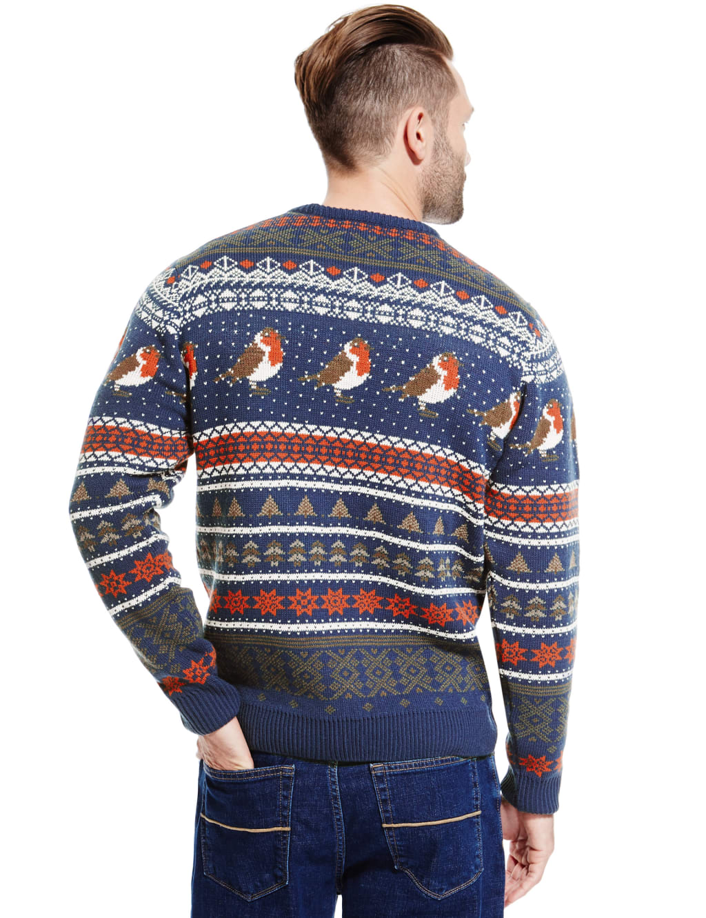 Christmas Robin & Fairisle Jumper | M&S Collection | M&S