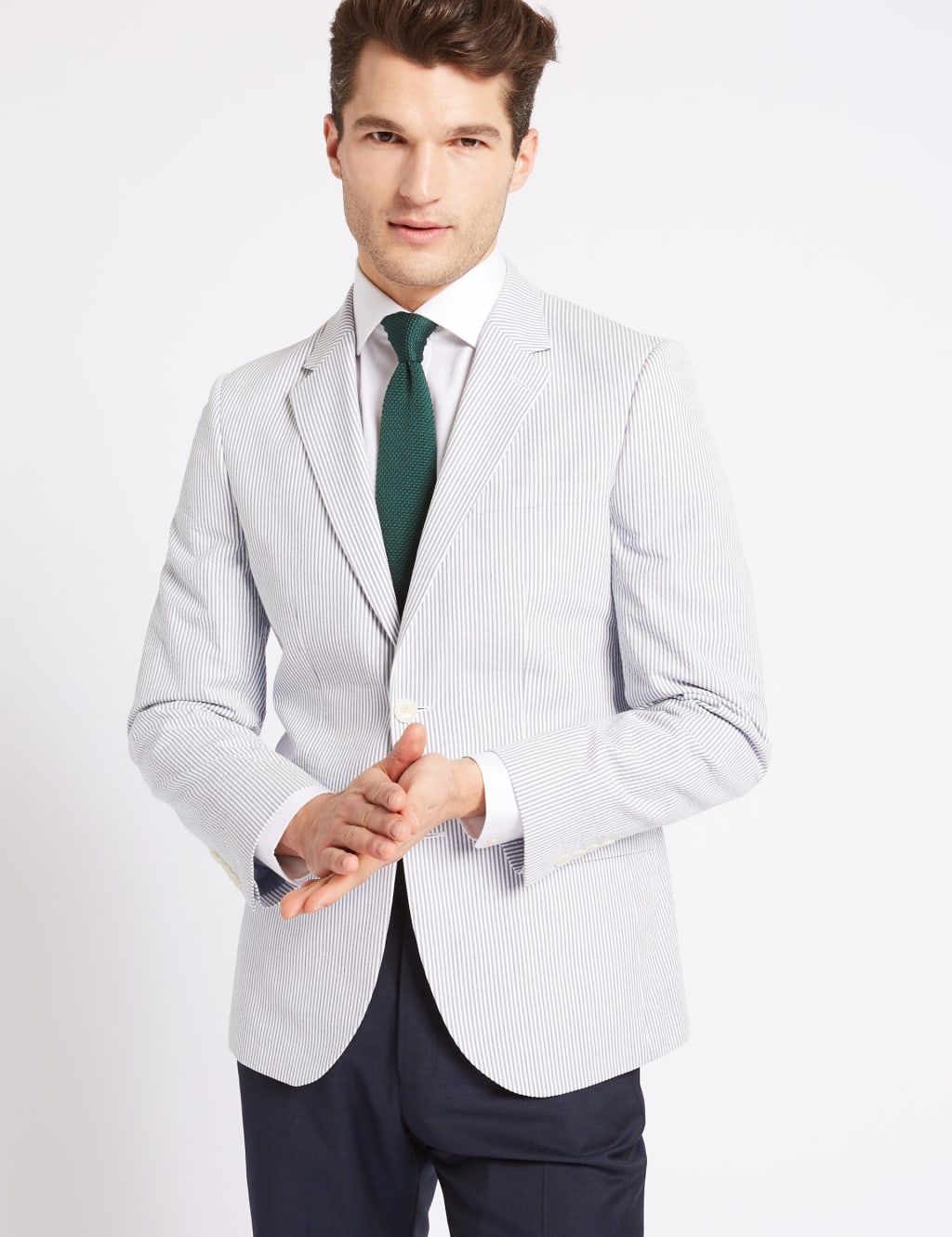 Pure Cotton Tailored Fit Jacket | M&S Collection | M&S IE