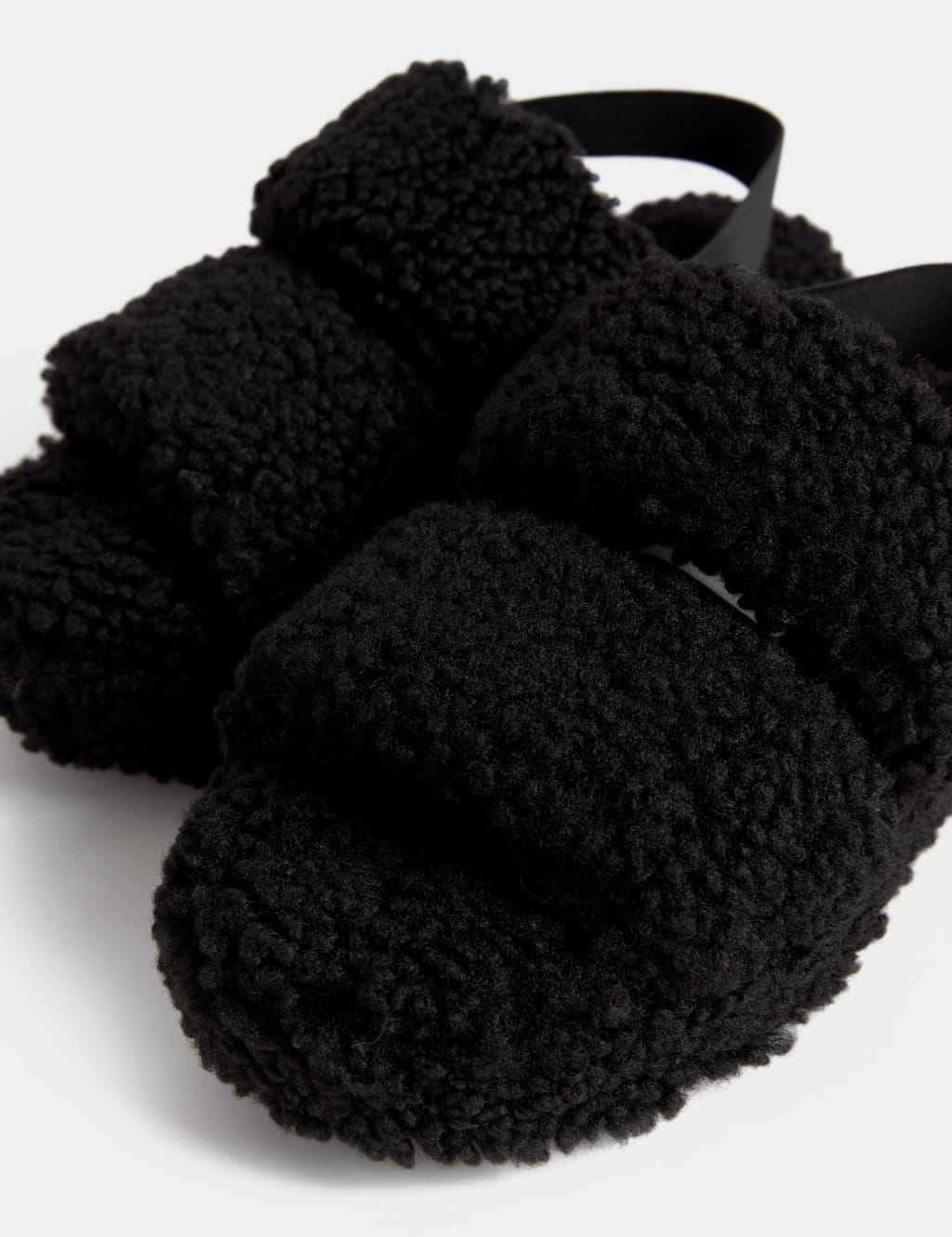 Borg Slider Slippers (13 Small - 6 Large) | M&S Collection | M&S