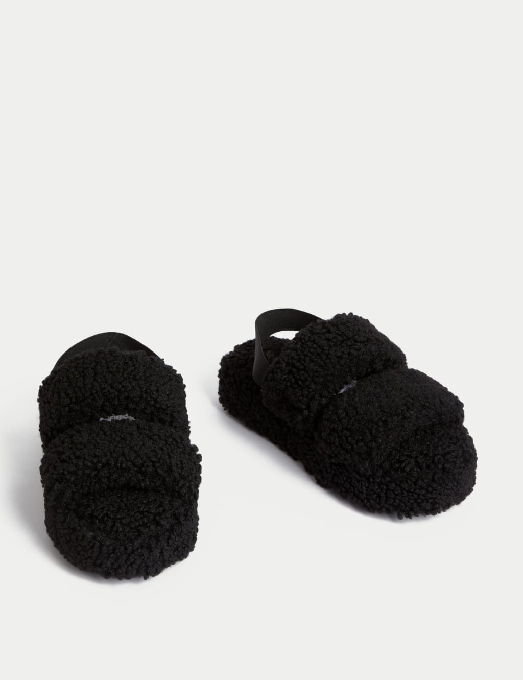 Borg Slider Slippers (13 Small - 6 Large) | M&S Collection | M&S