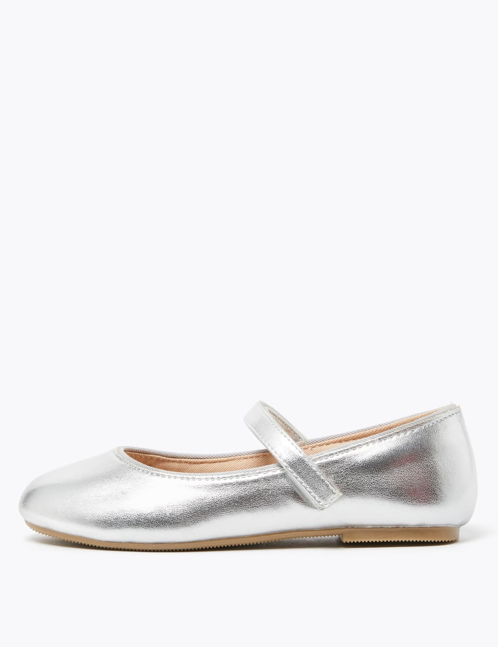 Kids' Metallic Riptape Ballet Pumps (5 Small - 12 Small) | M&S IE