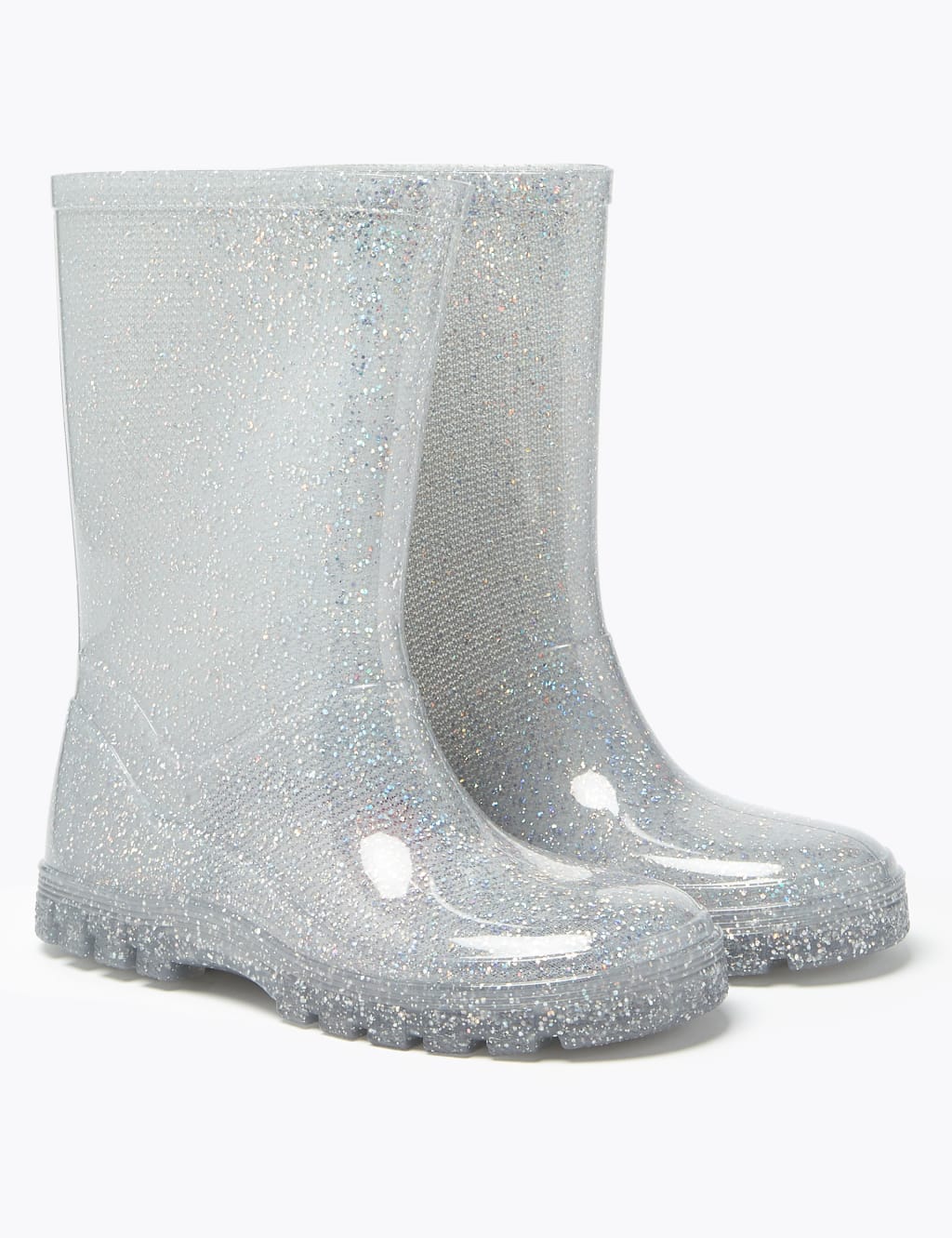 Kids' Silver Sparkle Wellies (5 Small - 12 Small) | M&S IE