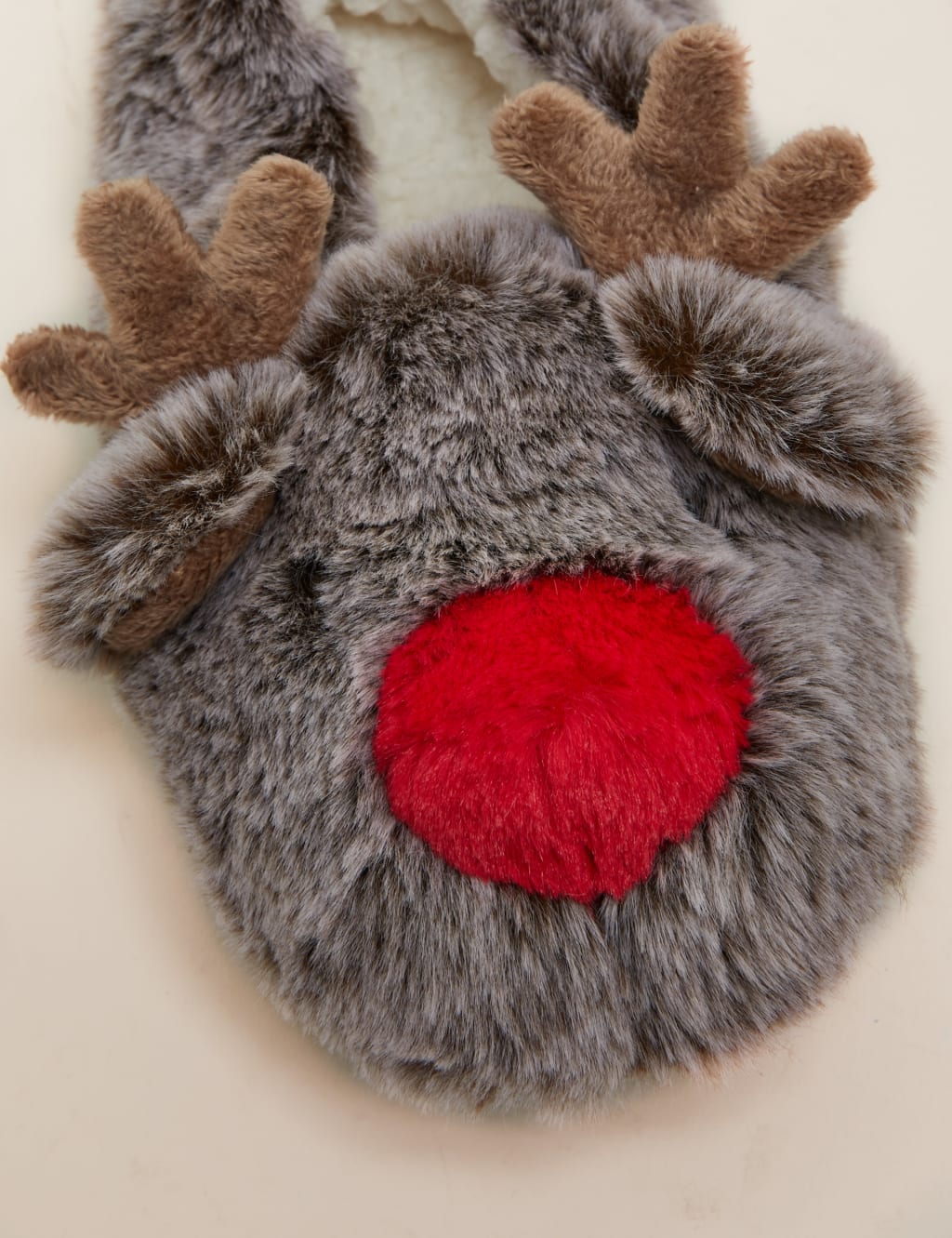 Kids' Reindeer Christmas Slippers (5 Small - 6 Large) | M&S IE