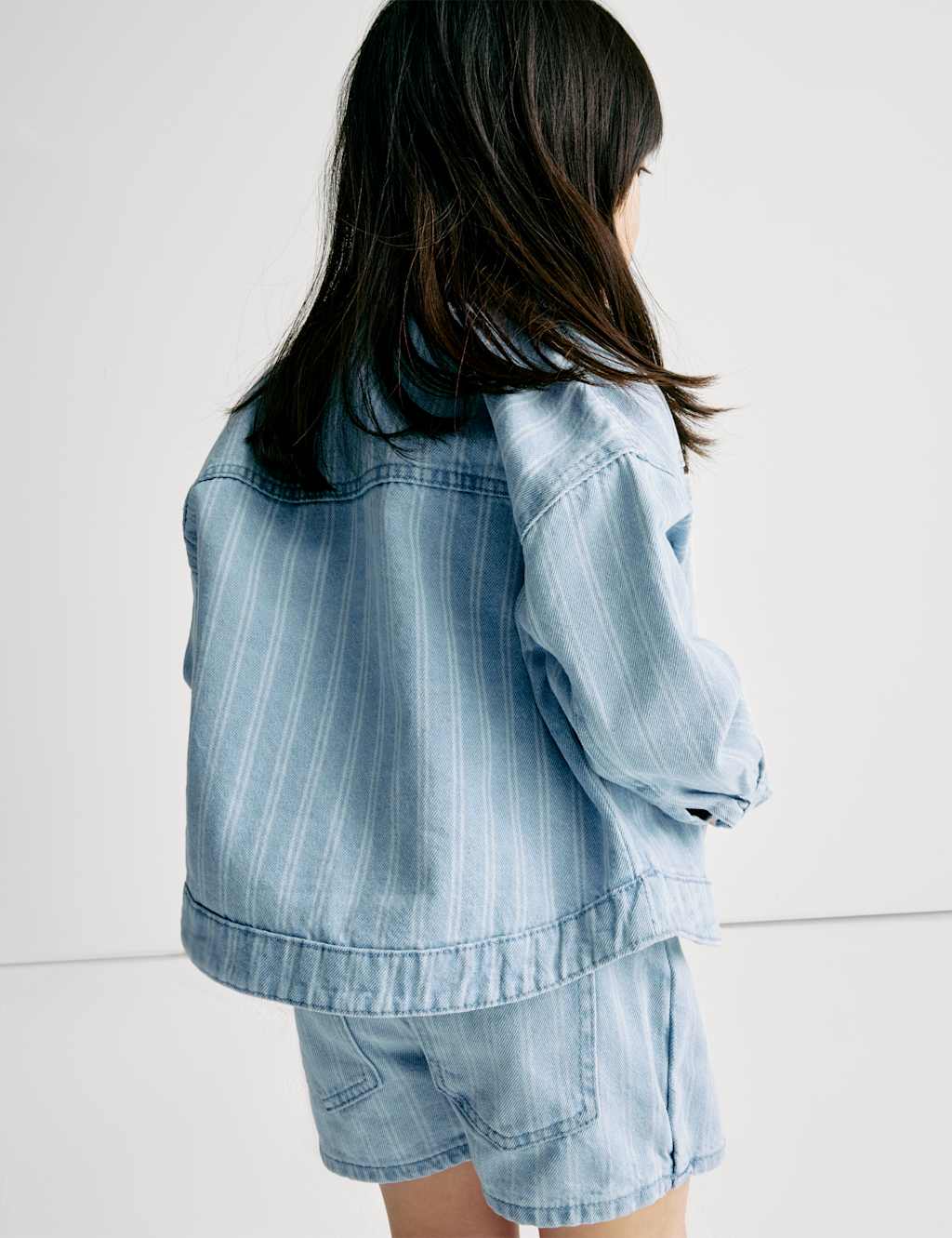 Denim Striped Shacket (2-16 Yrs) | M&S Collection | M&S
