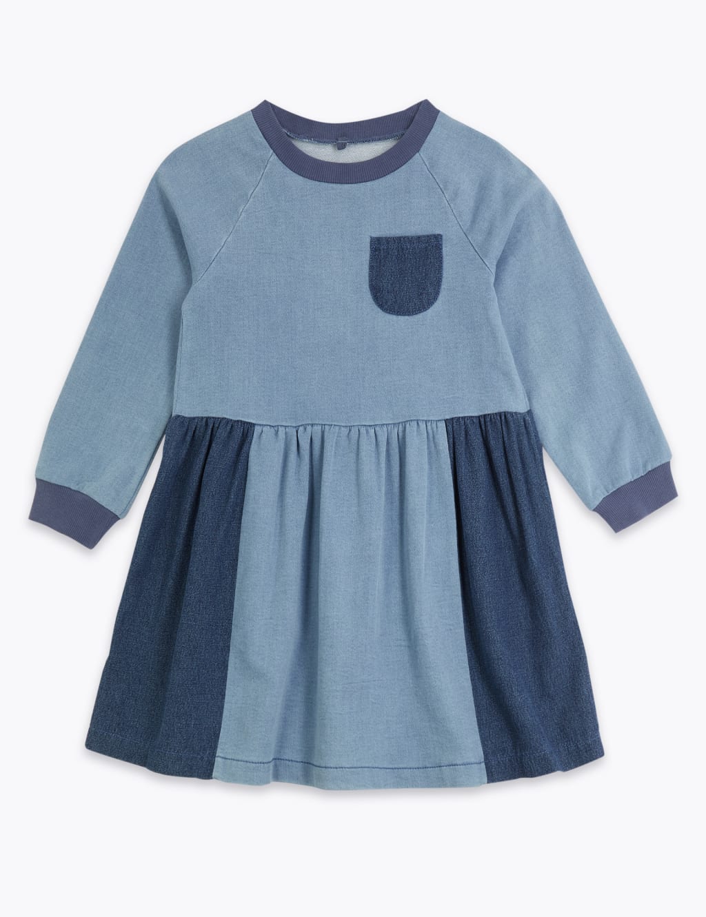 Denim Patch Dress (3 Months - 7 Years) | M&S