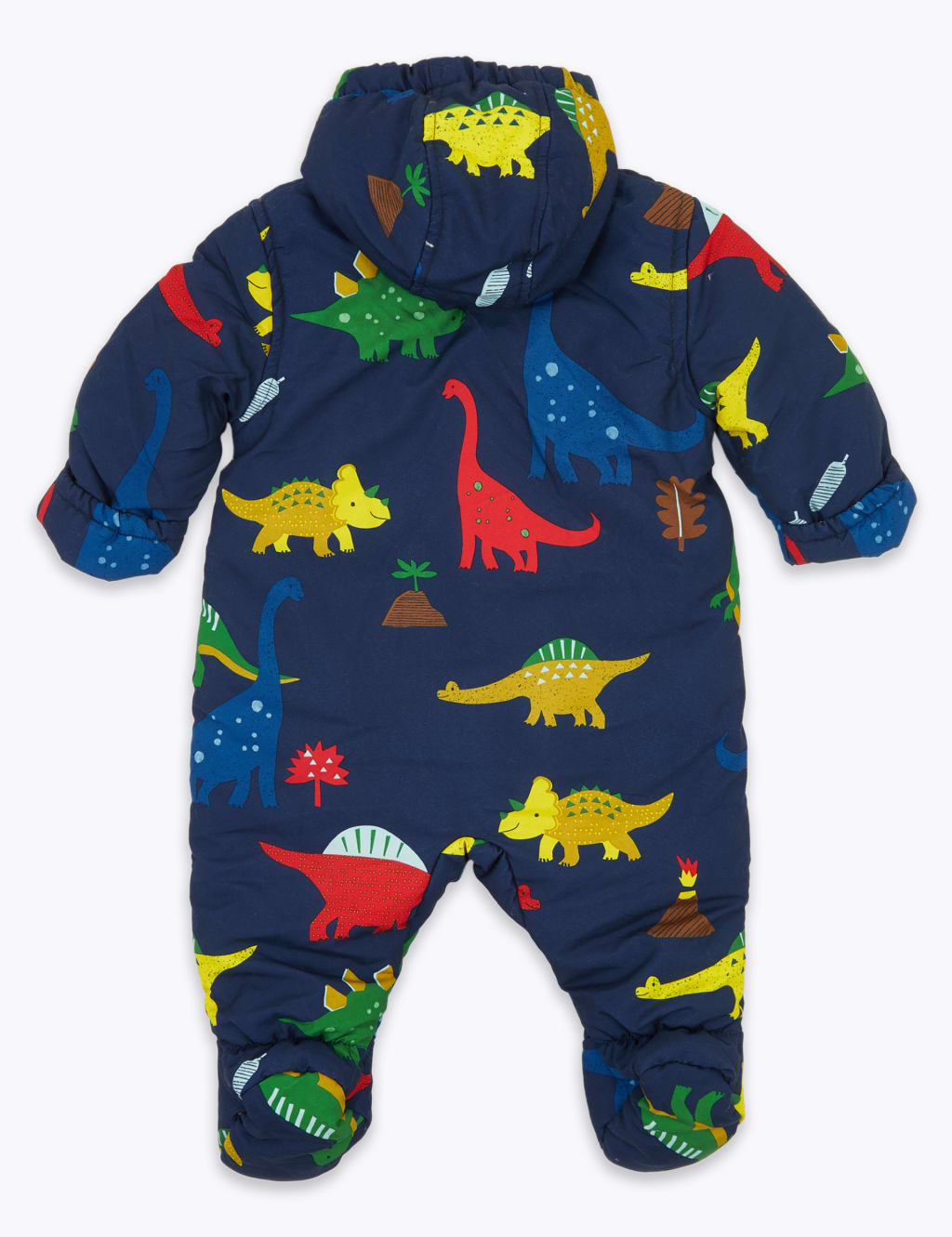 Hooded Padded Dinosaur Snowsuit (0-3 Yrs) | M&S IE