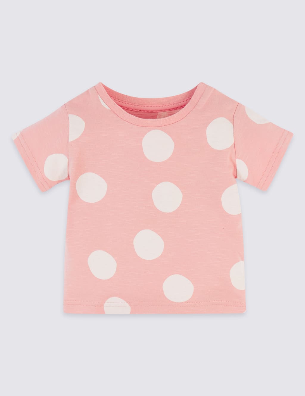 Pure Cotton Spotted T-Shirt | M&S IE
