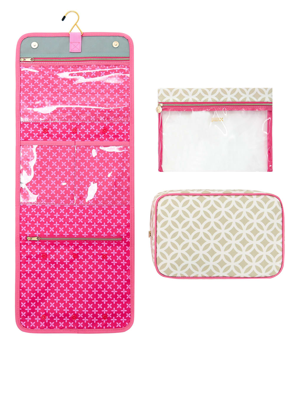 Emma Sage Plain Hanging Beauty Bag | Victoria Green | M&S IE