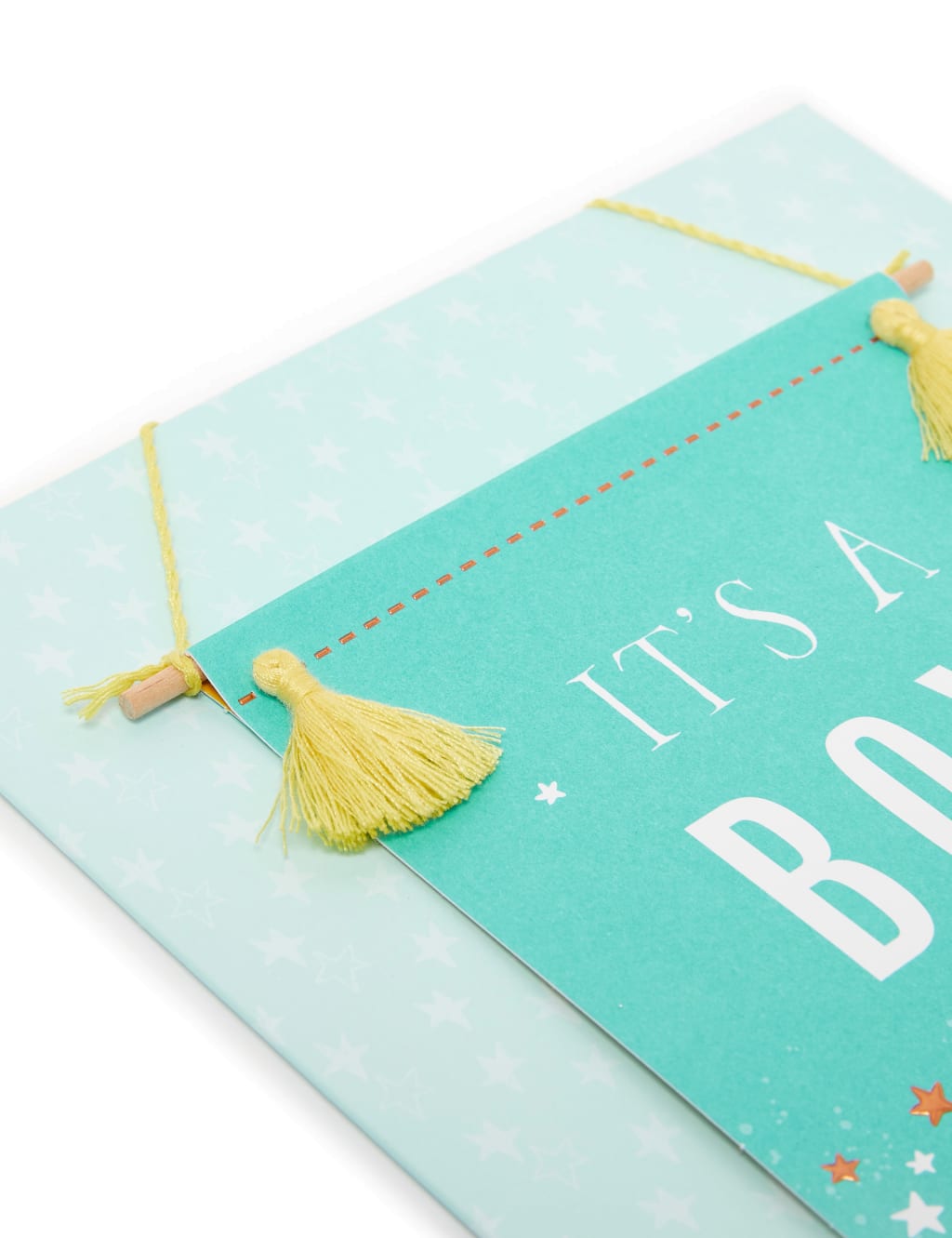 Birth Congratulations Card for a Boy - with Hanging Banner | M&S