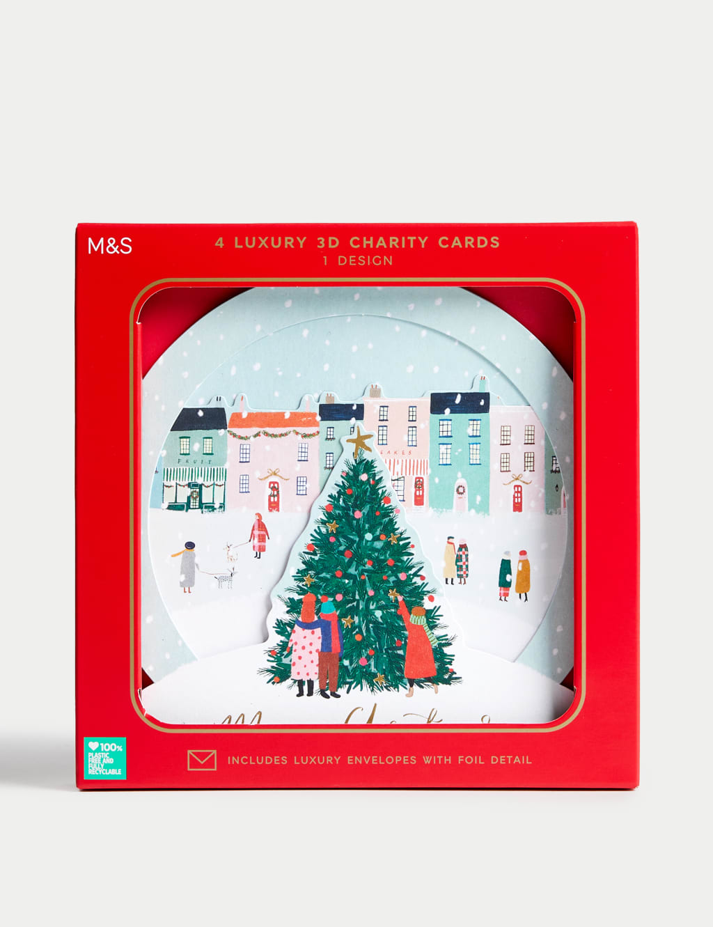 Luxury Charity Christmas Cards - 3D Snow Globe Design | M&S