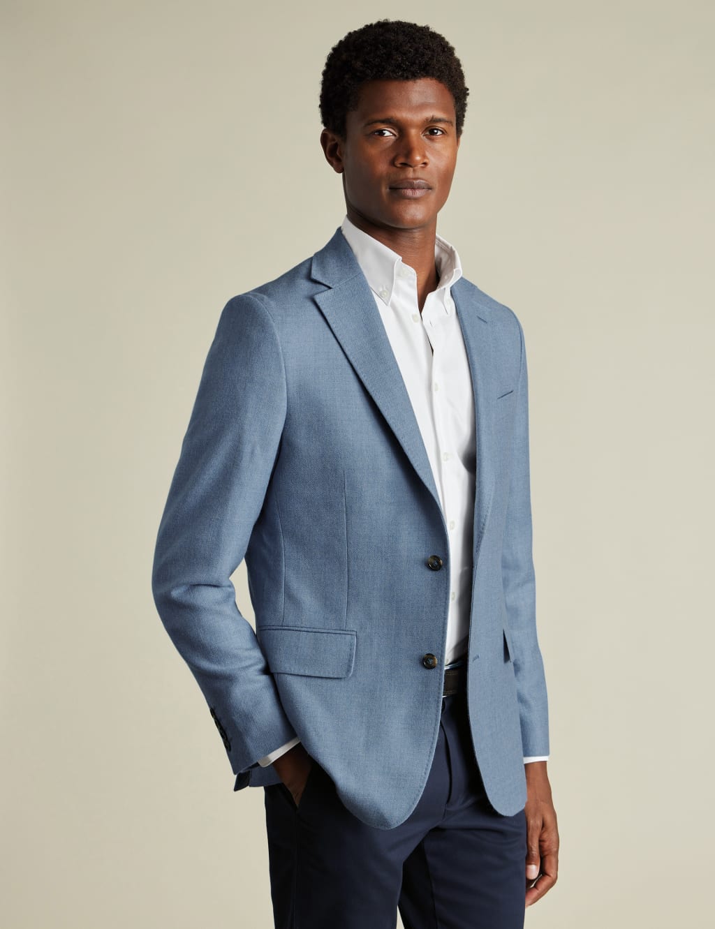 Slim Fit Pure Wool Textured Suit Jacket | Charles Tyrwhitt | M&S