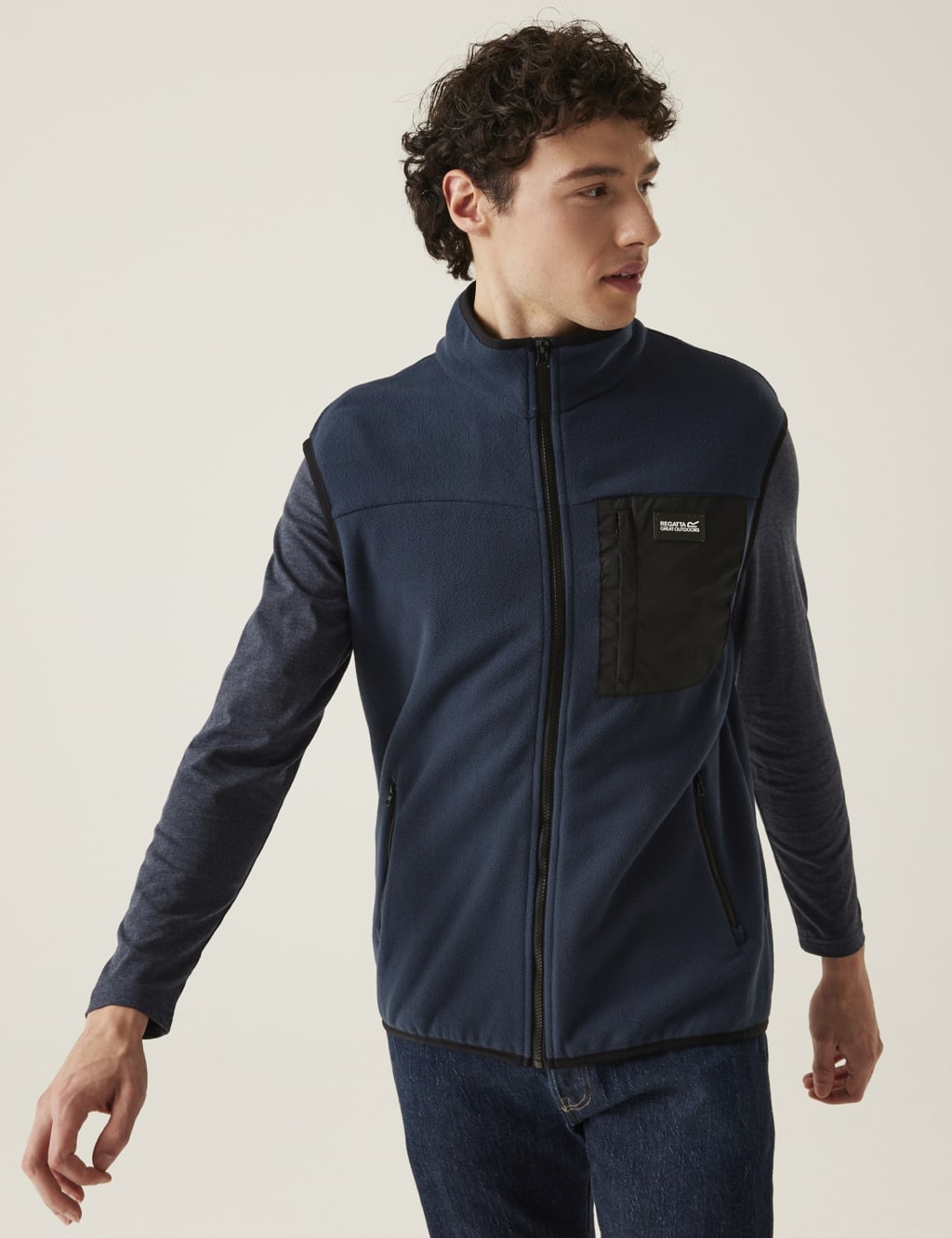 Frankie Fleece Funnel Neck Zip Up Gilet | Regatta | M&S