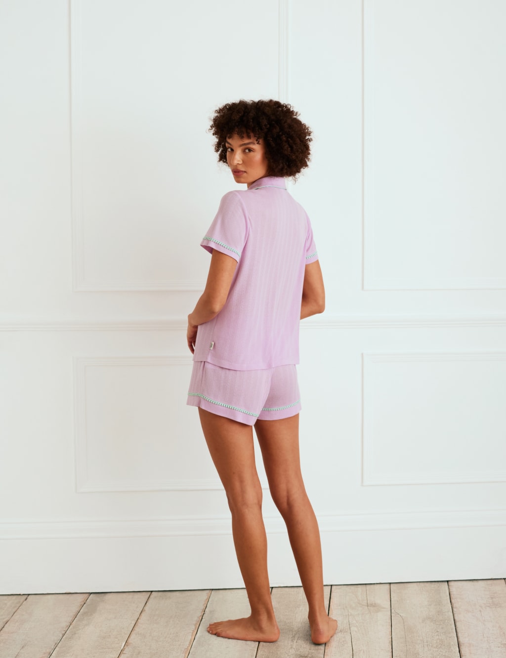 Pointelle Lace Trim Shortie Set | Chelsea Peers | M&S