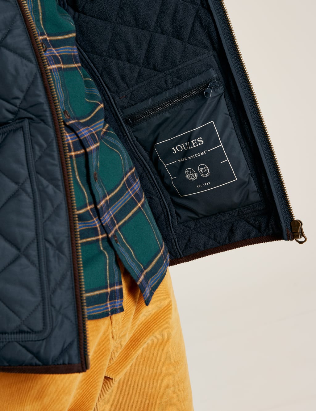 Pure Cotton Quilted Jacket | Joules | M&S