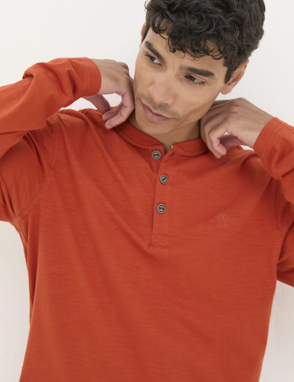 Pure Cotton Henley Long Sleeve Top | FatFace | M&S