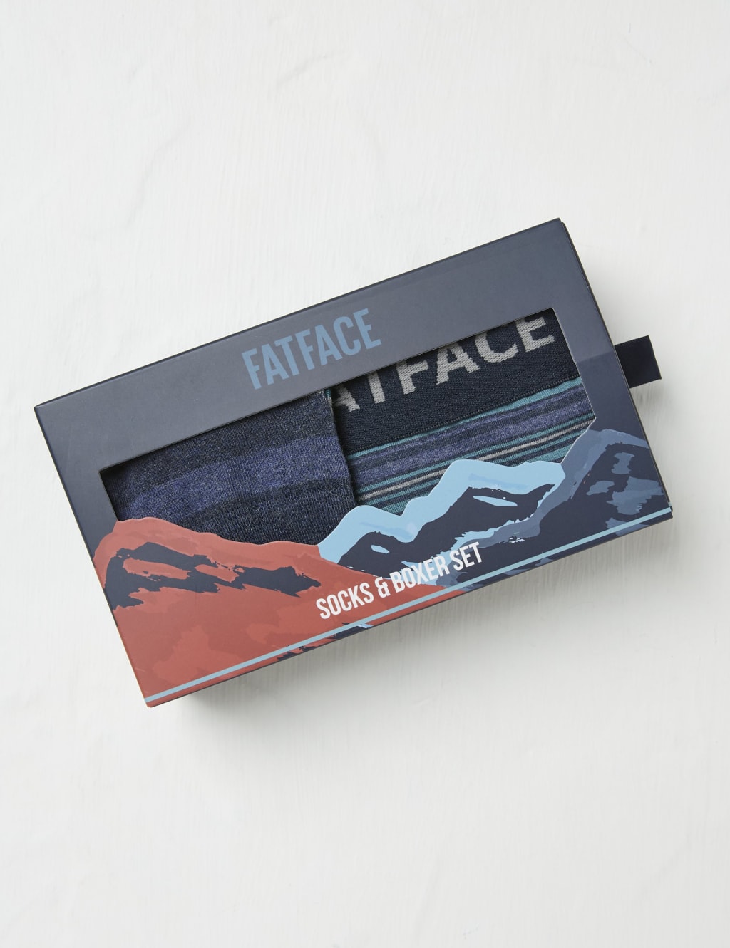 2pc Cotton Rich Striped Boxers & Socks Set | FatFace | M&S