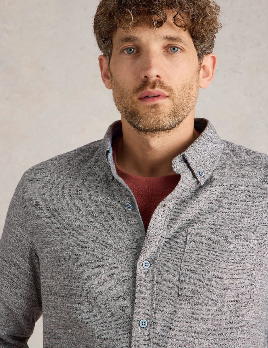 Easy Iron Cotton Rich Textured Shirt | White Stuff | M&S