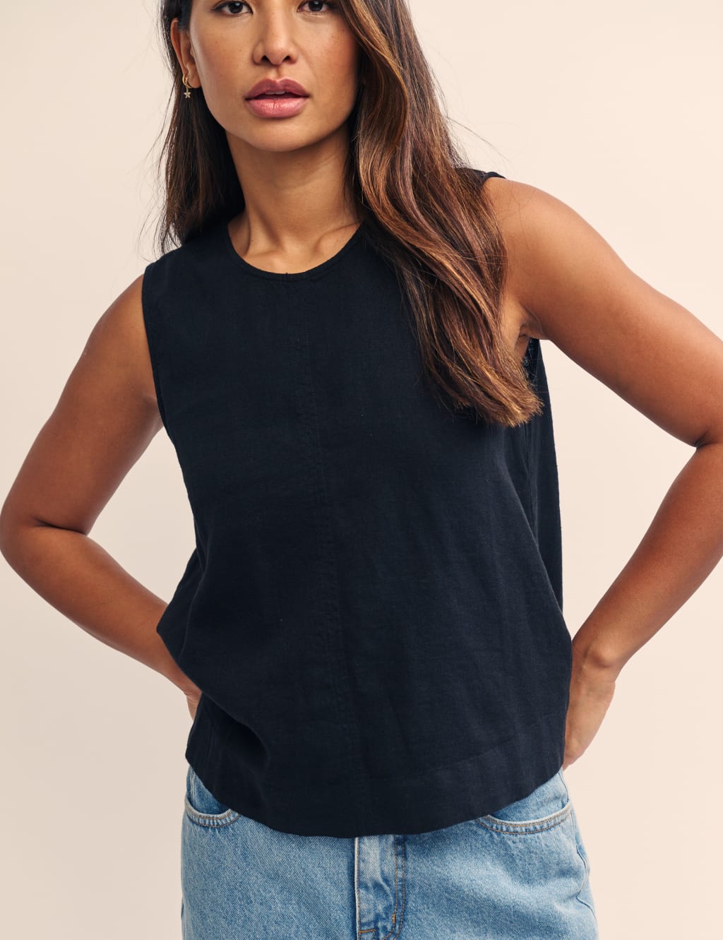 Linen Rich Tank Top | Nobody's Child | M&S