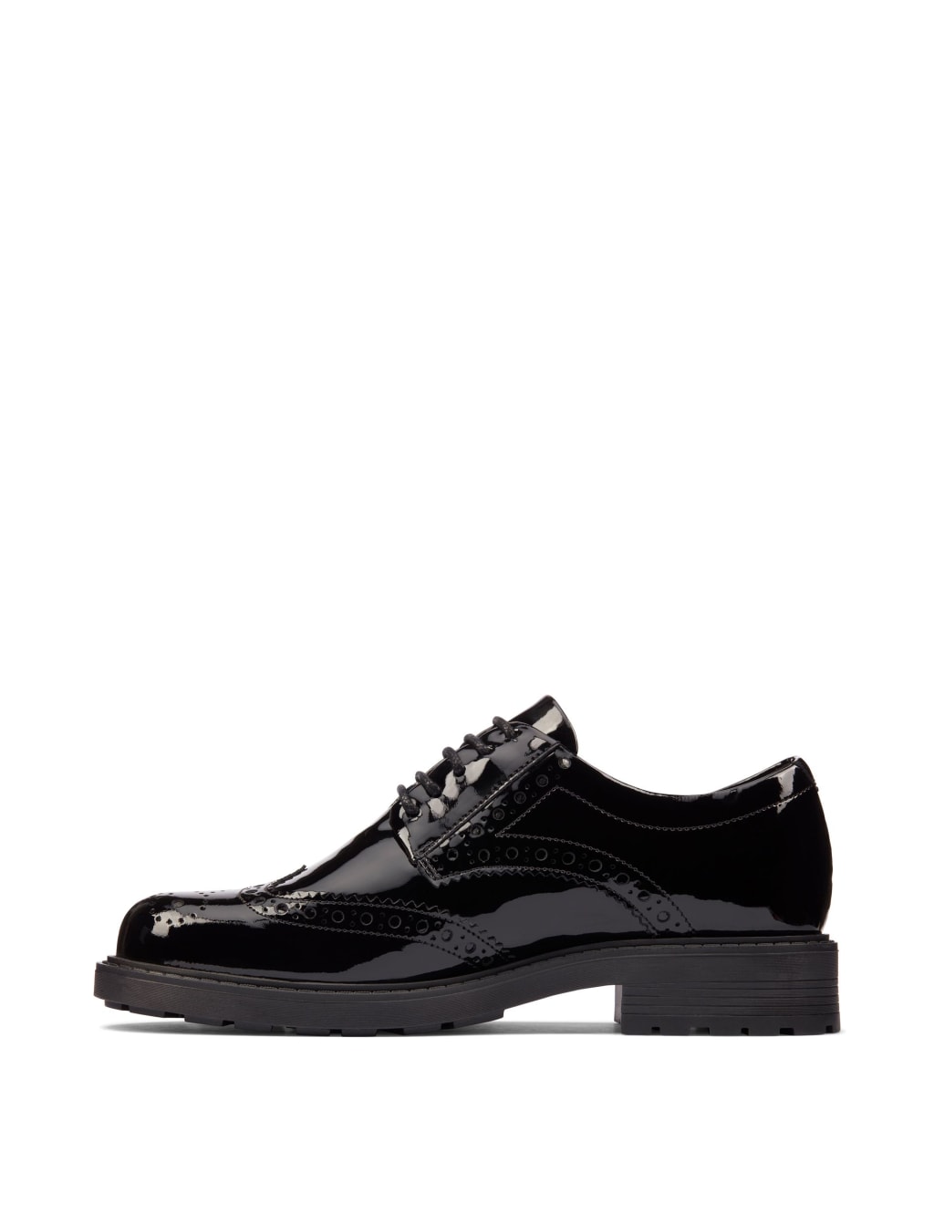 Leather Patent Lace Up Brogues | Clarks | M&S