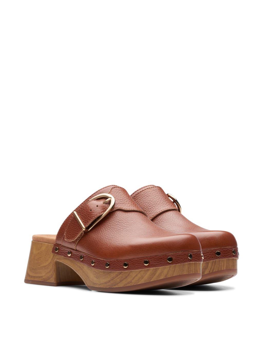 Leather Platform Clogs | Clarks | M&S