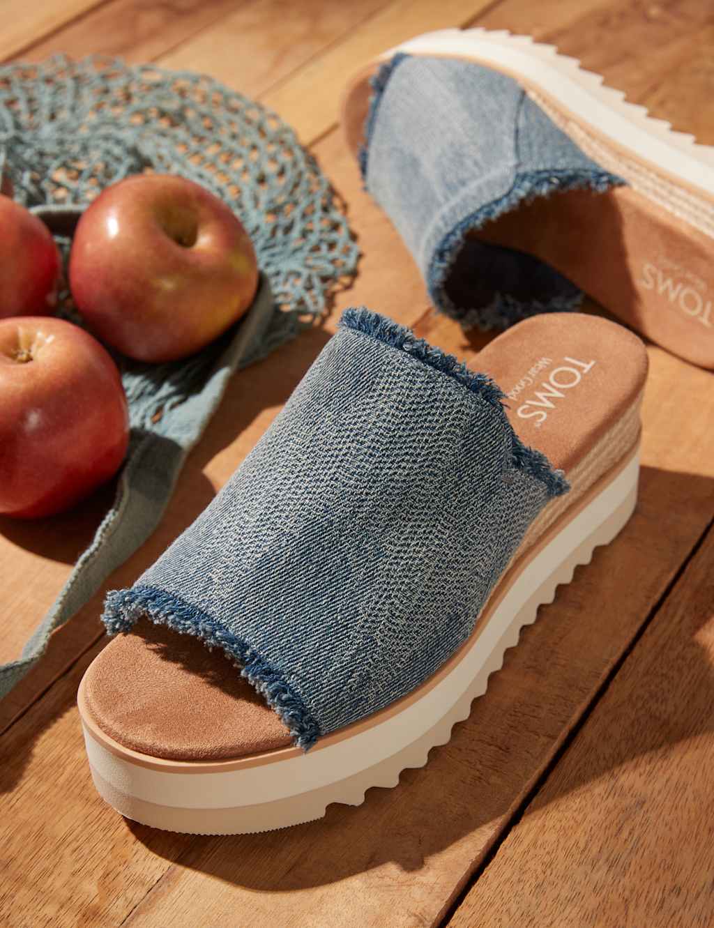 Canvas Wedge Mules | TOMS | M&S