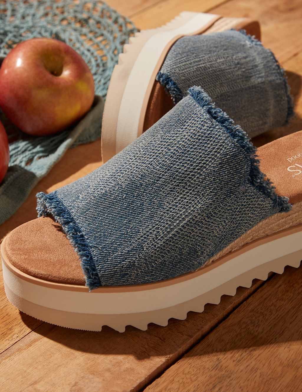 Canvas Wedge Mules | TOMS | M&S