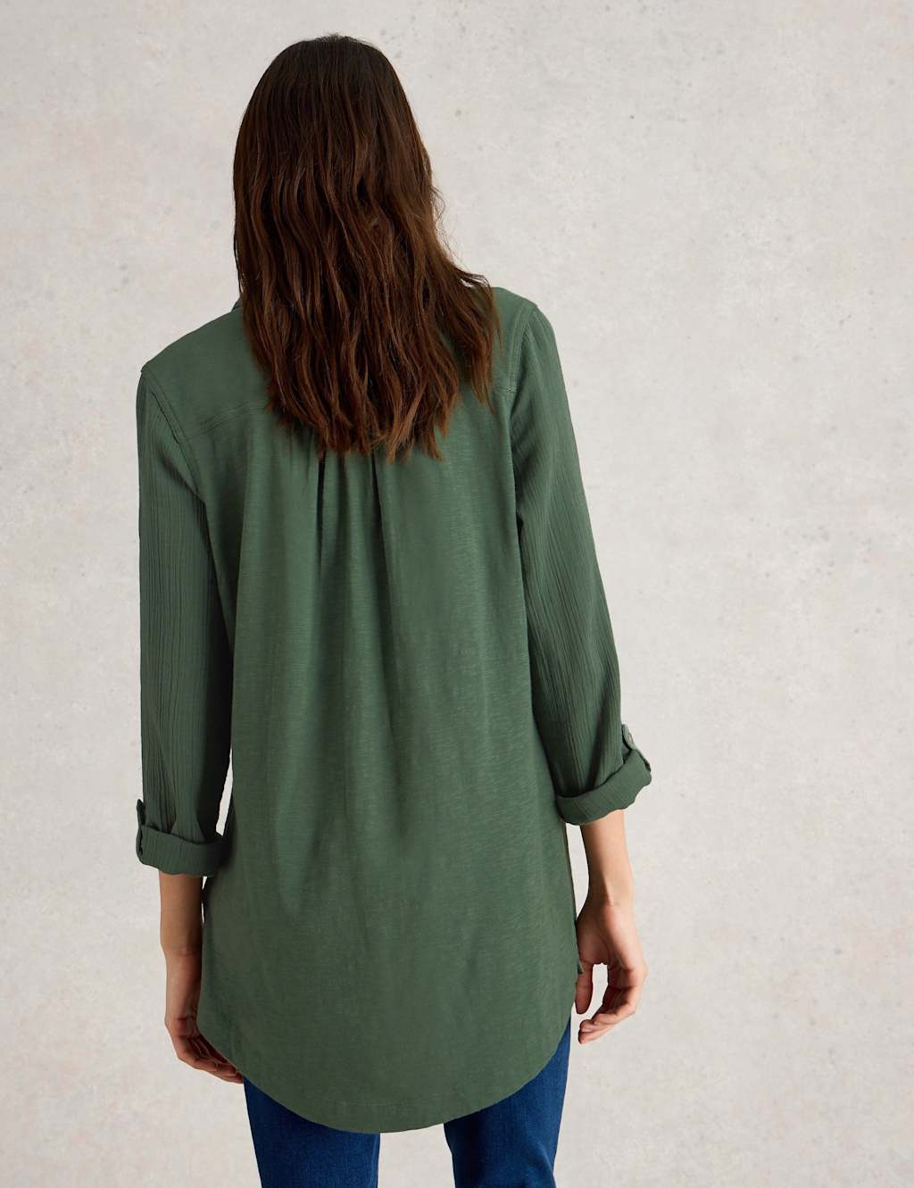 Pure Cotton Collared Longline Shirt | White Stuff | M&S