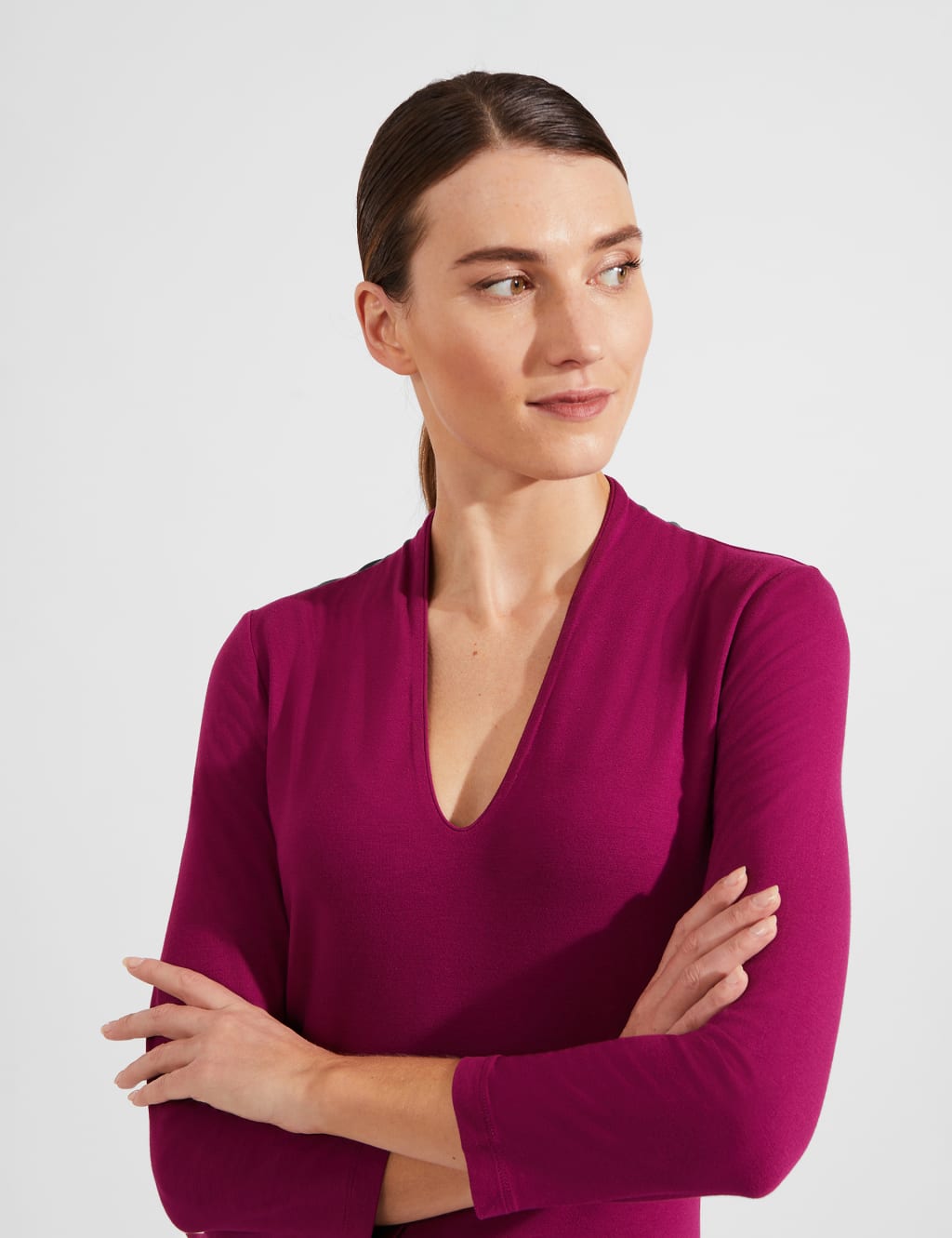 Jersey V-Neck Top | HOBBS | M&S