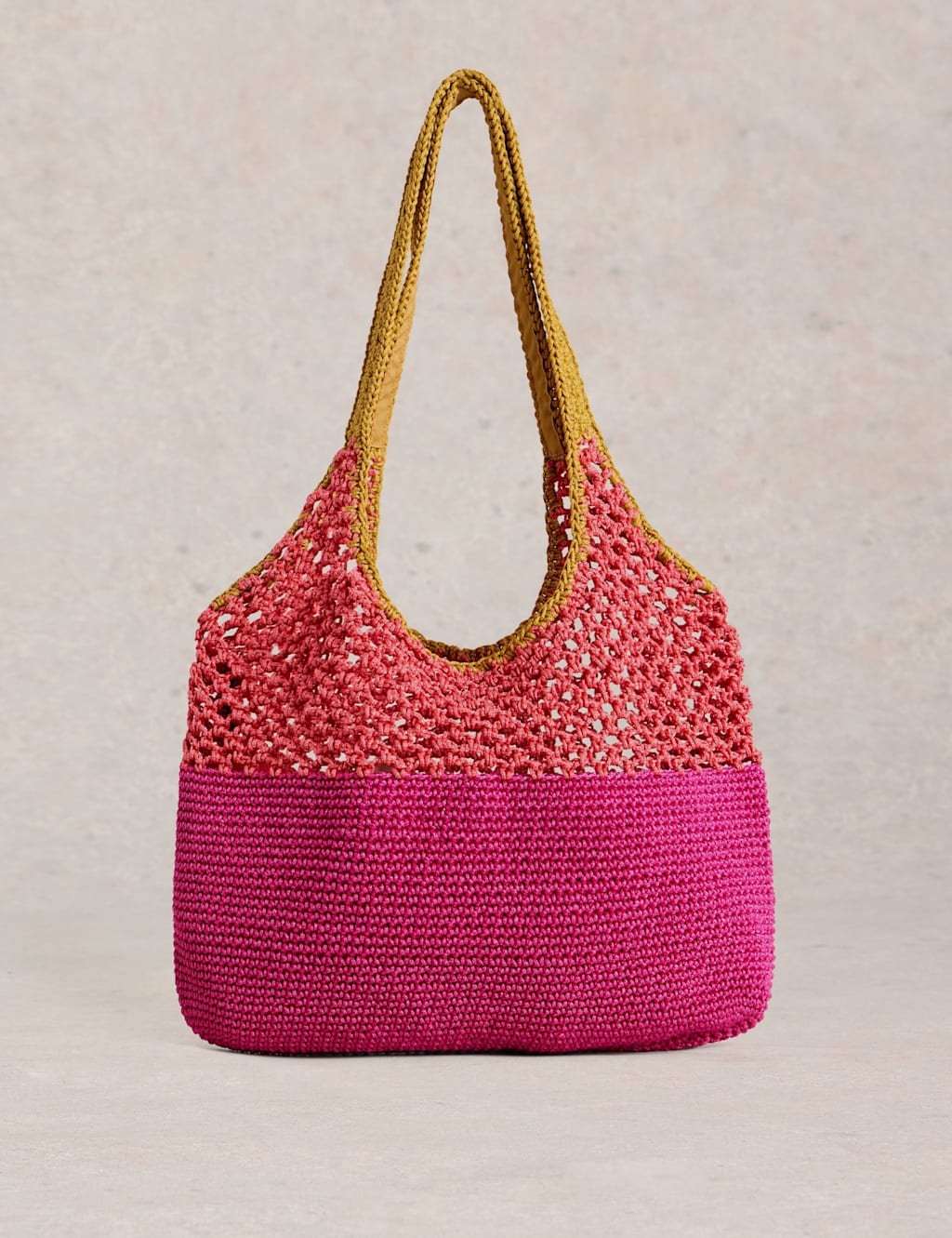Pure Cotton Crochet Shopper with Coin Purse | White Stuff | M&S