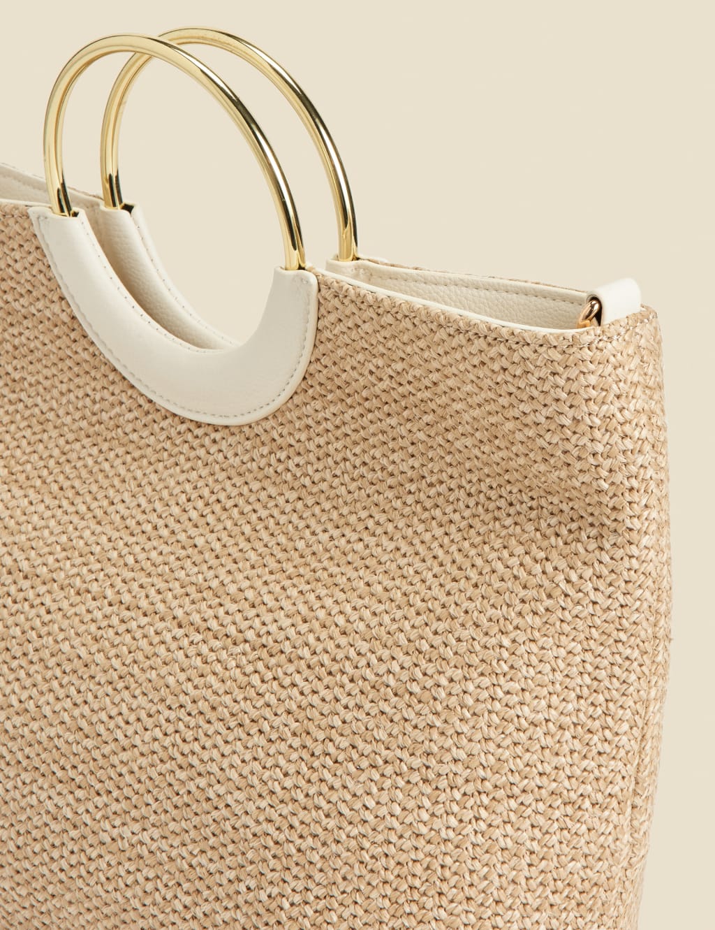 Raffia Hoop Handle Tote Bag | SOSANDAR | M&S