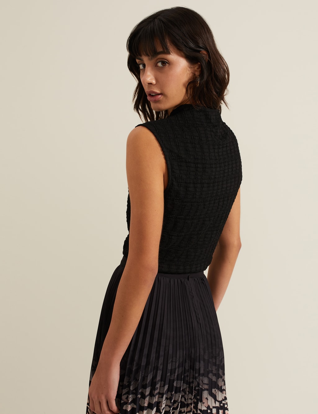 High Neck Textured Top | Phase Eight | M&S