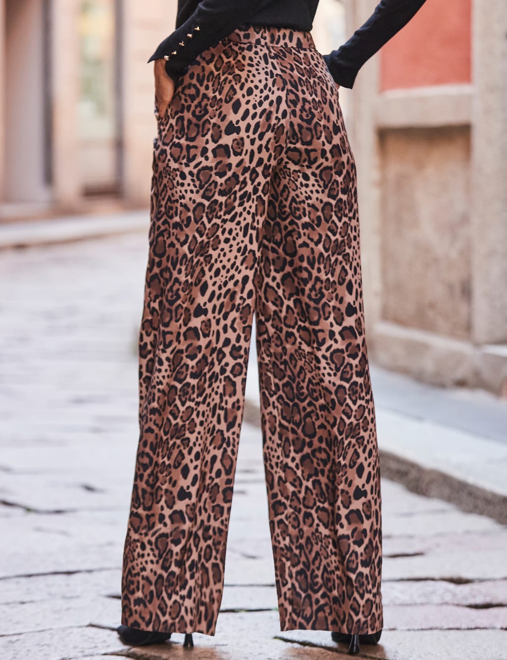 Leopard Print Wide Leg Trouser | SOSANDAR | M&S