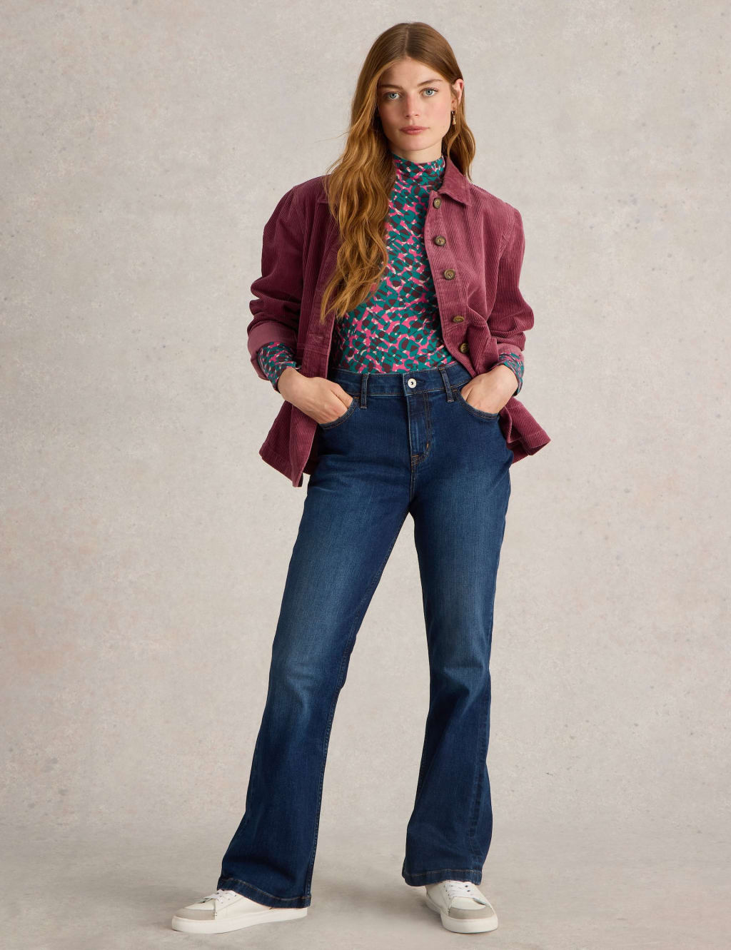 Pure Modal Printed High Neck T-Shirt | White Stuff | M&S