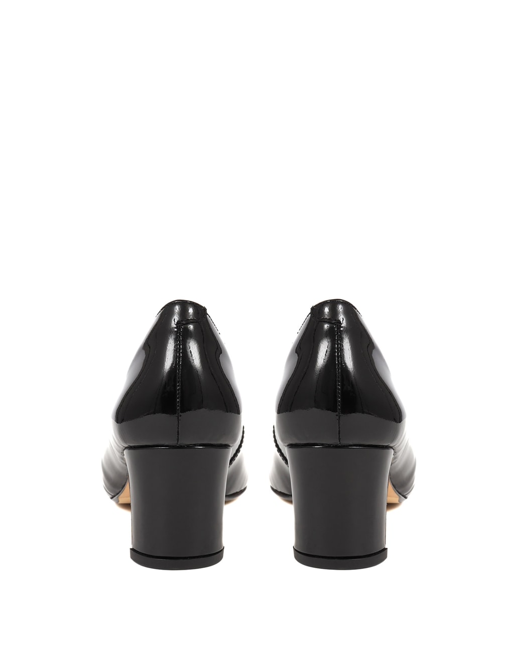 Leather Patent Block Heel Court Shoes | Jones Bootmaker | M&S