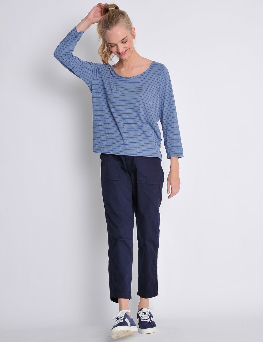 Cotton Modal Blend Striped Top | Burgs | M&S
