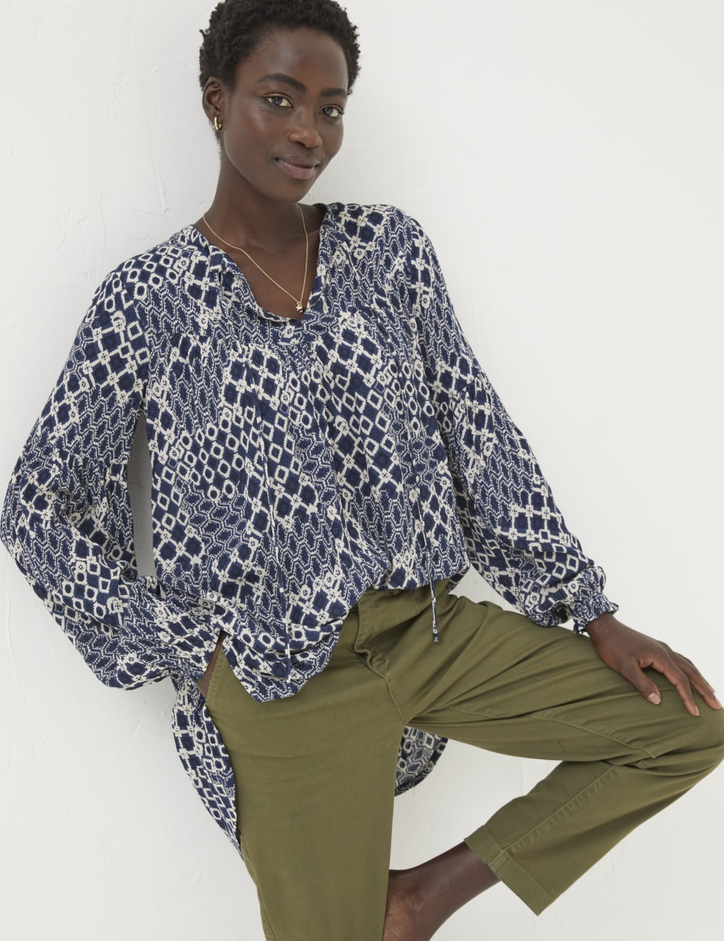 Geometric V-Neck Tunic | FatFace | M&S