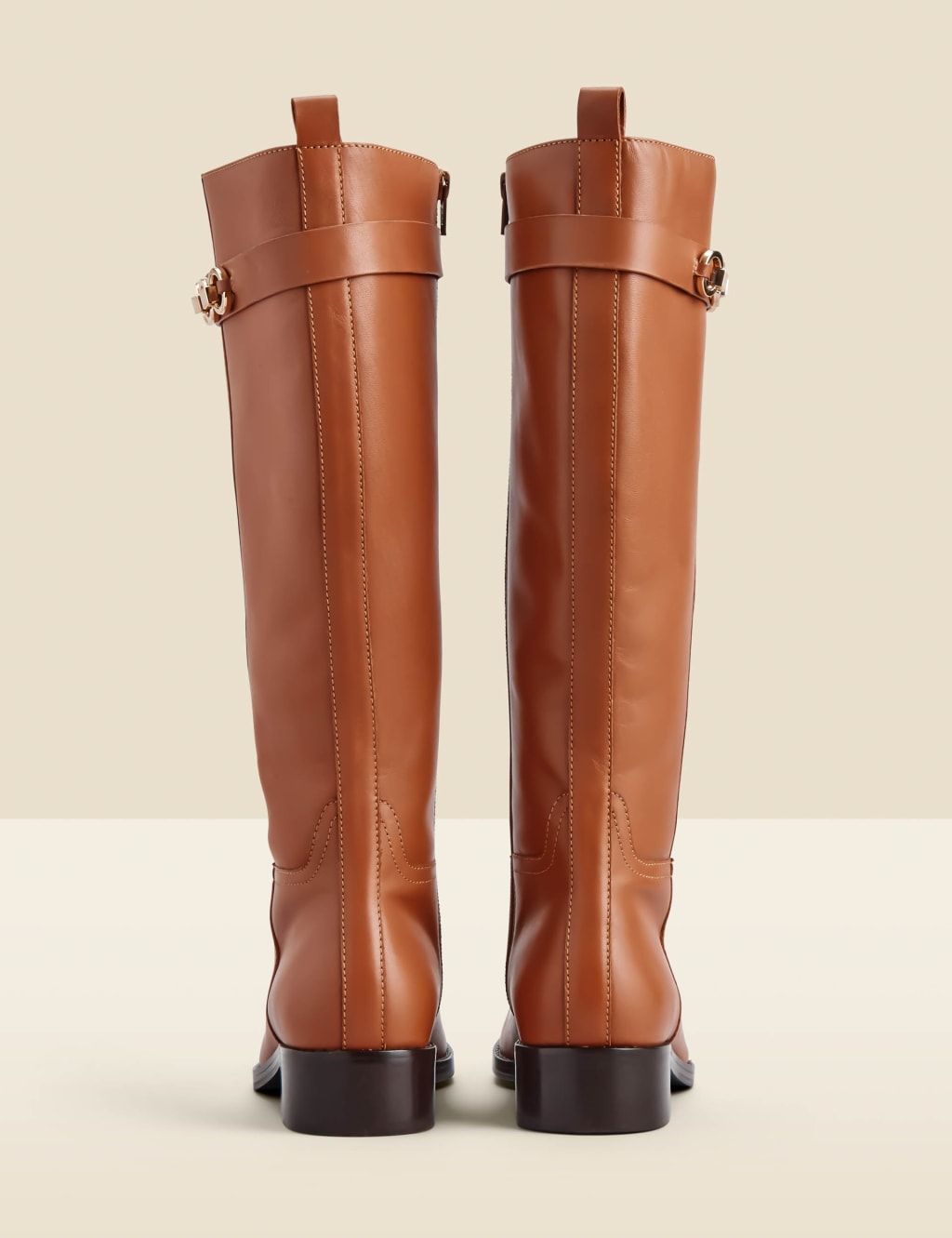 Leather Flat Knee High Boots | SOSANDAR | M&S