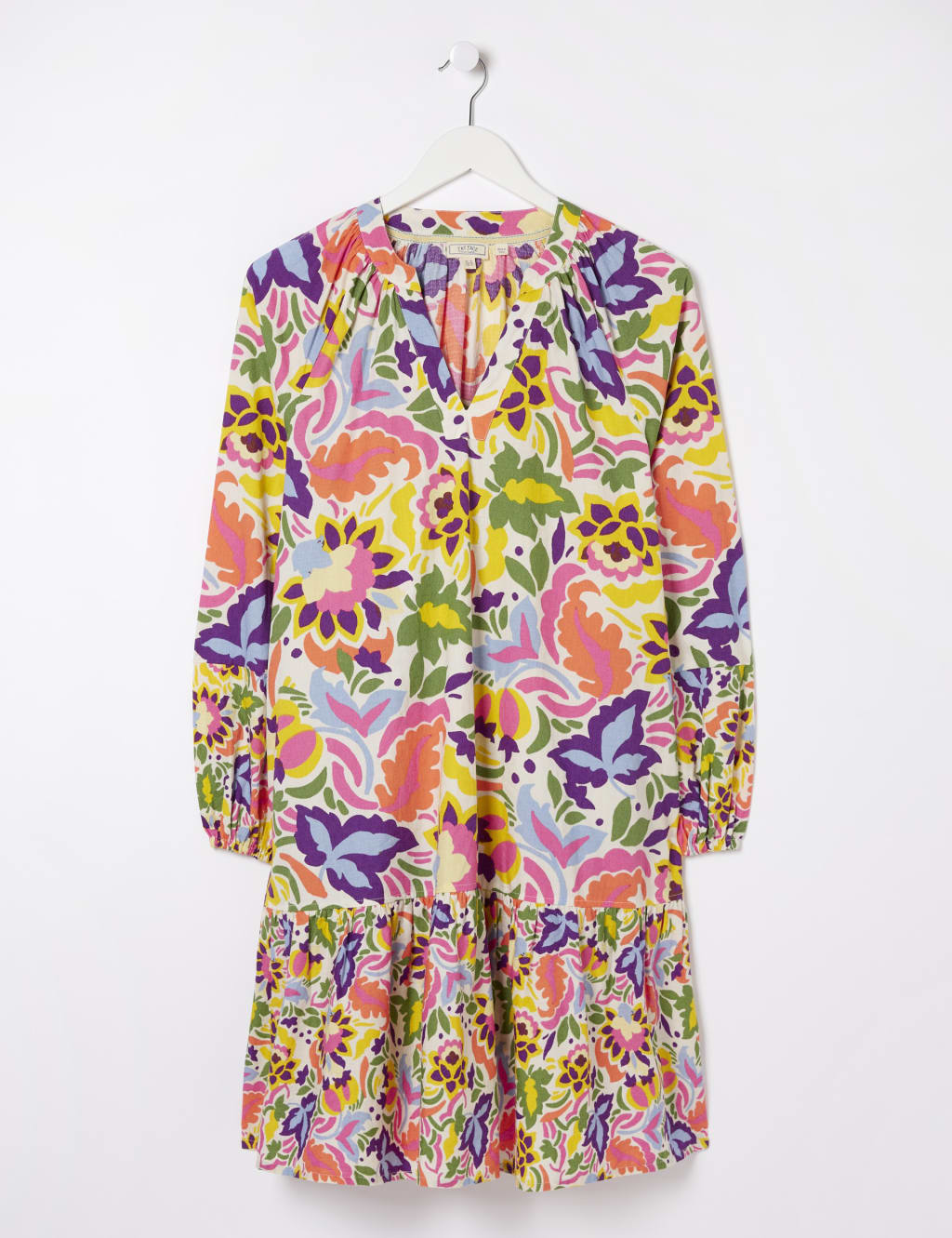 Pure Cotton Floral Knee Length Shift Dress | FatFace | M&S
