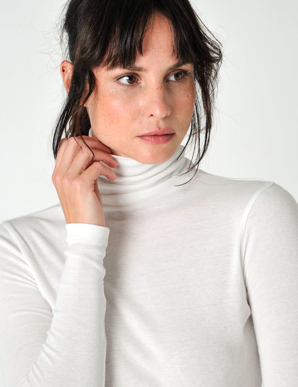 Pure Cotton Ribbed Roll Neck Top | Burgs | M&S
